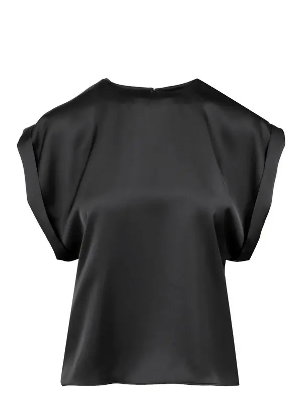 PHILOSOPHY BY LORENZO SERAFINI Satin Shirt - Black