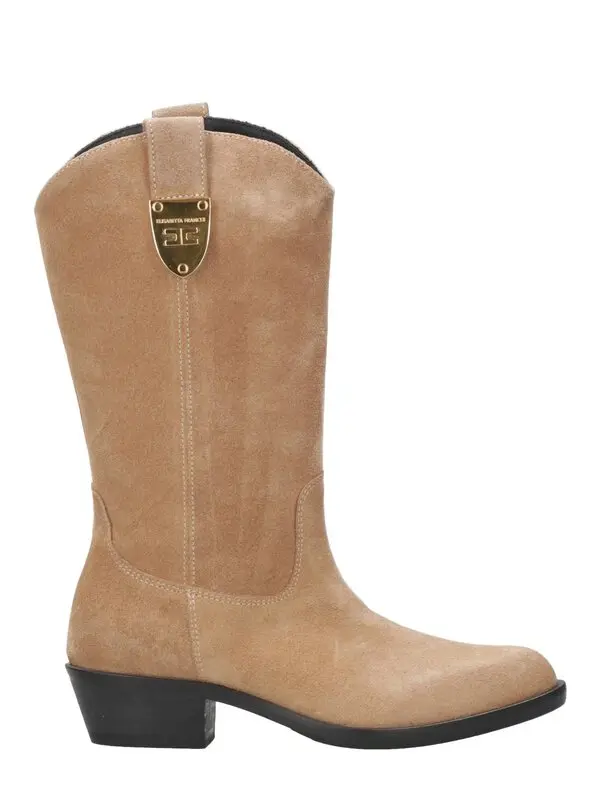 Elisabetta Franchi Suede Camperos Boots - Brown