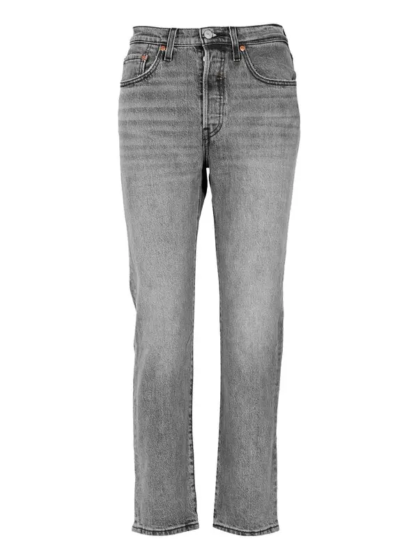 LEVI'S Cropped Straight Jeans - Denim Grigio