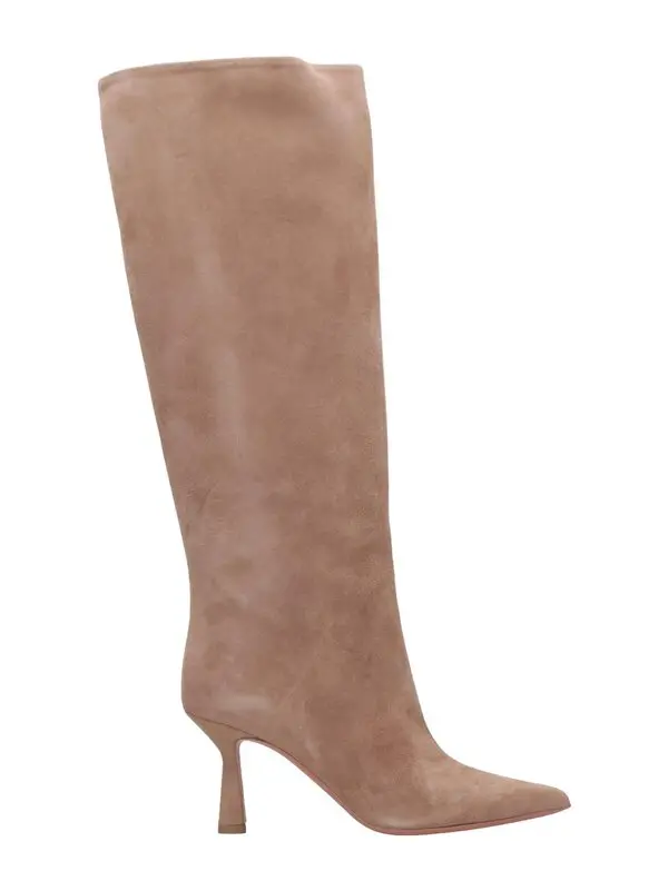 ALDO CASTAGNA Boots In Suede Leather With Spool Heel - Beige