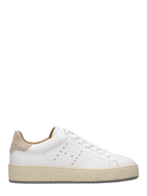 Hogan Studded Sneakers - Bianco+sabbia