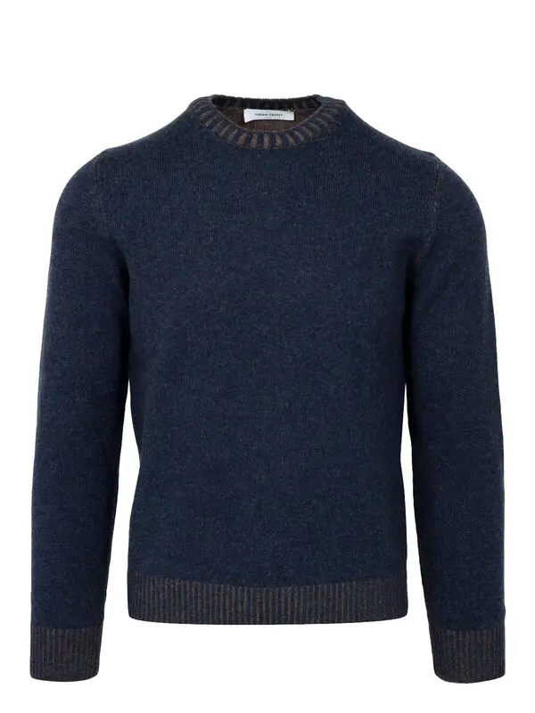 GRAN SASSO Regular Fit Sweater - Blu+marrone