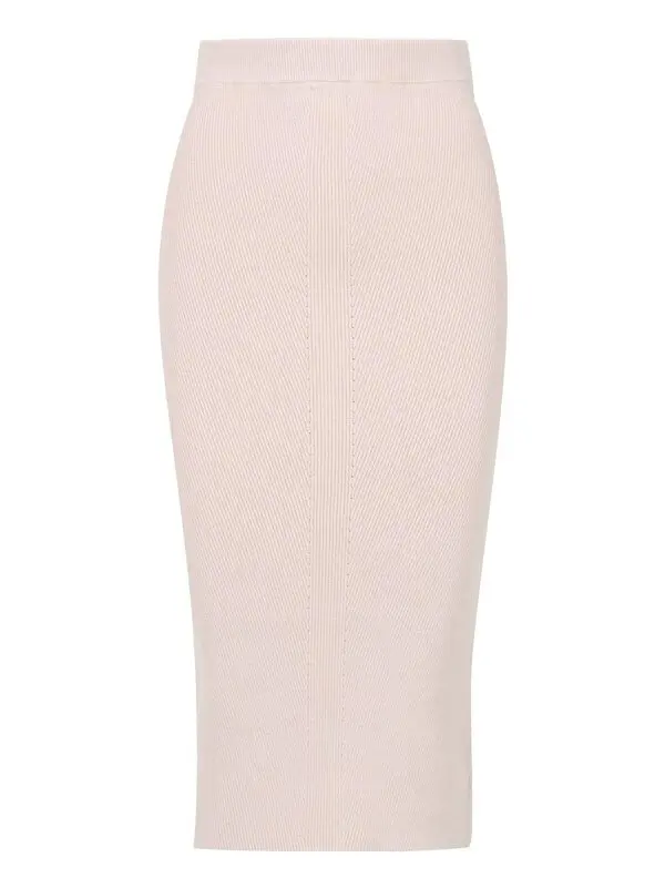 KAOS Tight-fitting Ribbed Skirt - Powder
