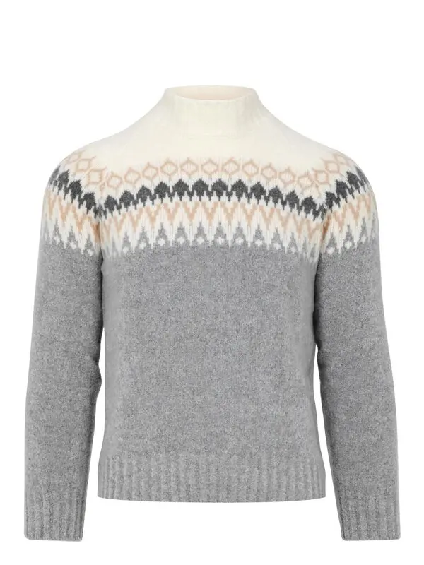 GRAN SASSO Sweater - Panna+grigio