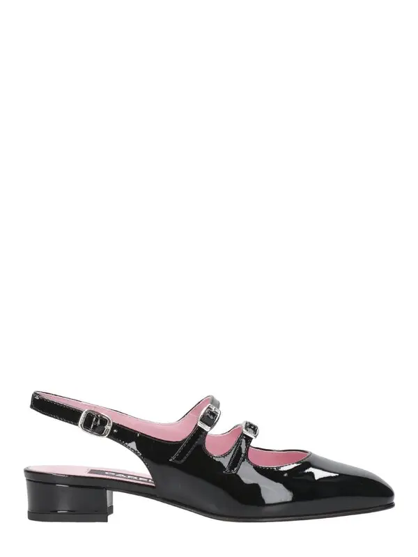 CAREL Patent Leather Strappy Mary Jane - Black