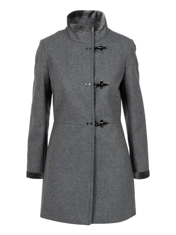 FAY Virgin Wool Blend Coat - Grey