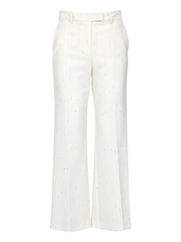 SIMONA CORSELLINI Wide Leg Trousers - Gesso