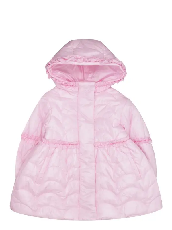 Monnalisa Flared Padded Coat - Pink