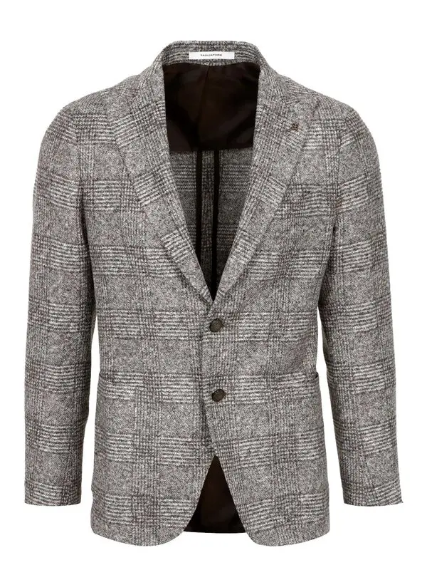 Tagliatore Wool Blend Single-breasted Jacket - Panna+marrone