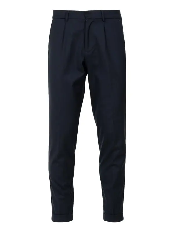 CRUNA Tapered Cool Wool Trousers - Blue
