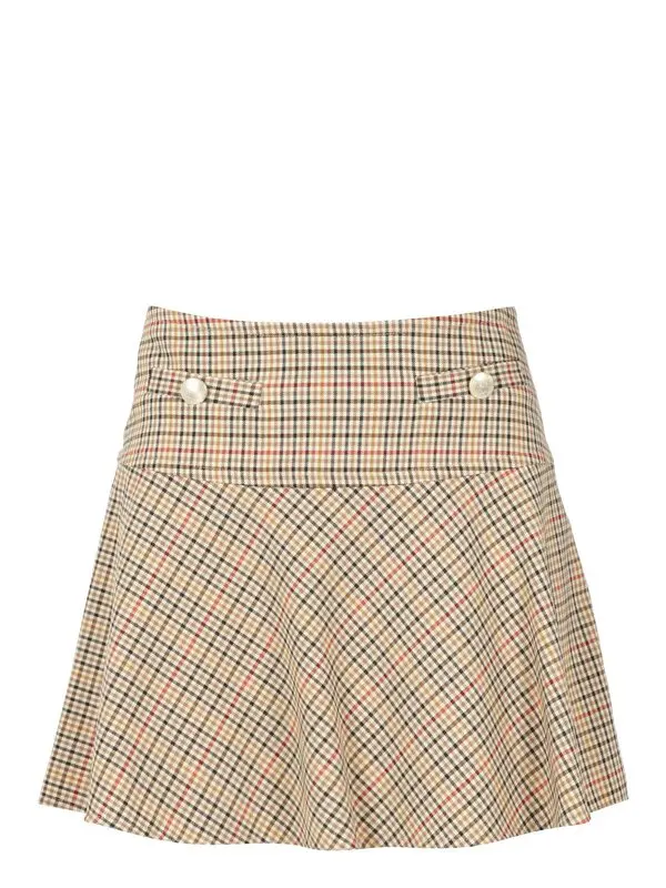 SEMICOUTURE Swirl Pattern Skirt - Panna+sabbia