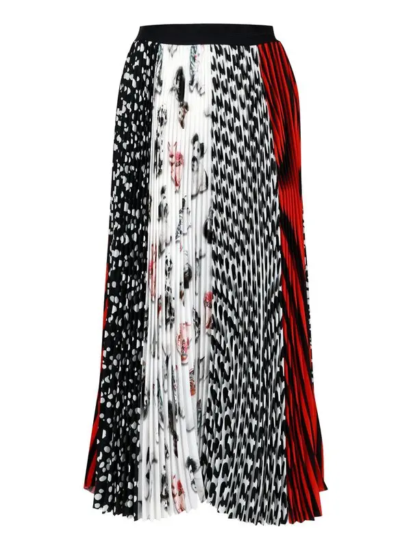 MSGM Printed Skirt - Rosso+nero