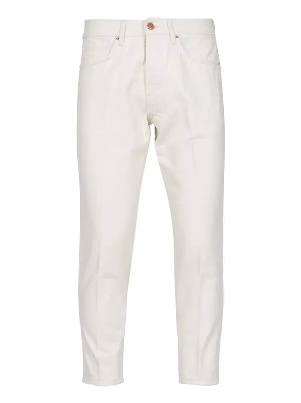 DON THE FULLER Five-pocket Tapered Jeans - Ivory