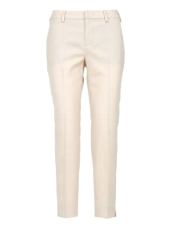 PT TORINO Slim Fit Ankle Trousers - Beige