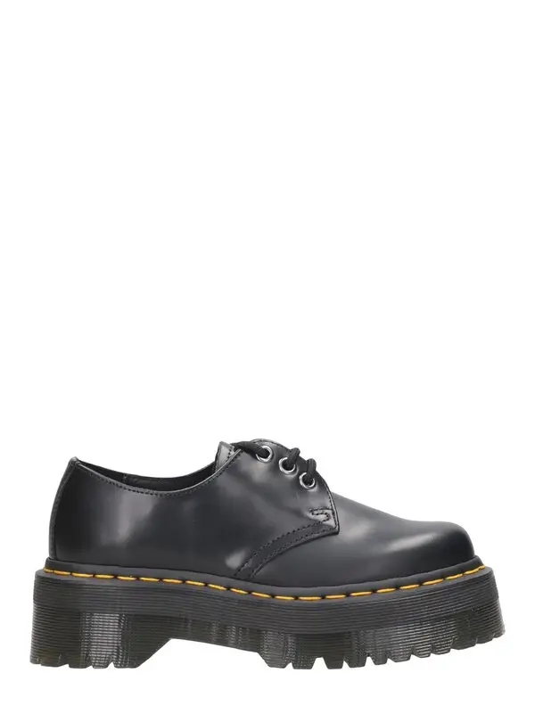 Dr. Martens Leather Flat Shoes - Black