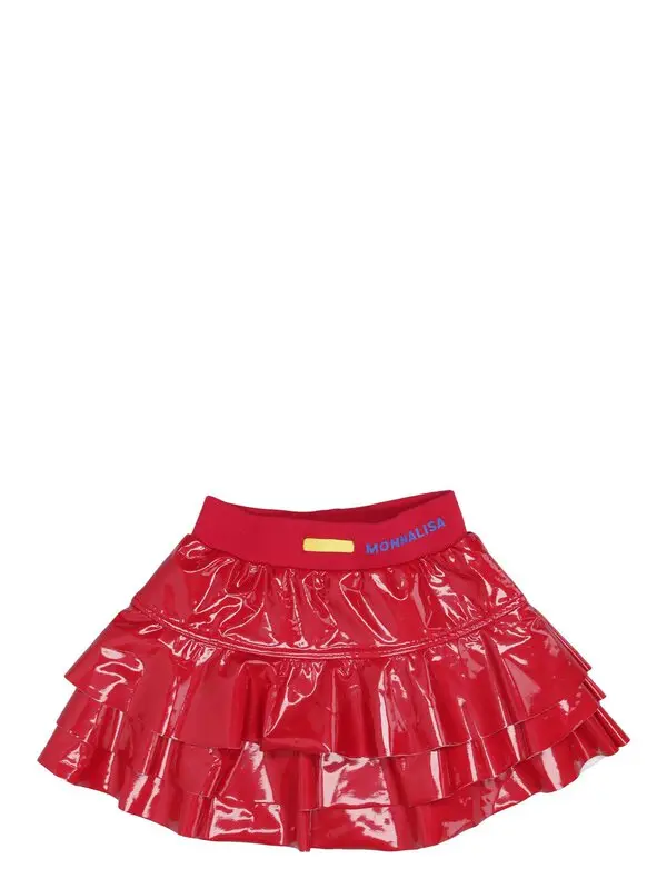 Monnalisa Vinyl Fabric Skirt - Red