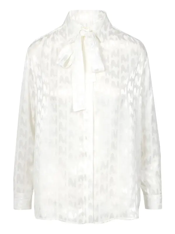 MSGM Viscose Satin Shirt - White
