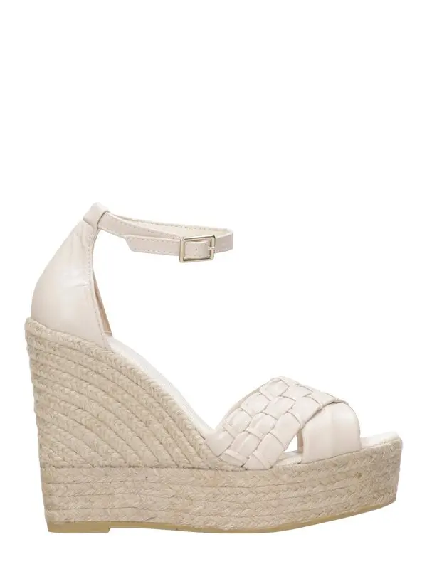 ESPADRILLES Wedge Espadrille With Platform - Ivory