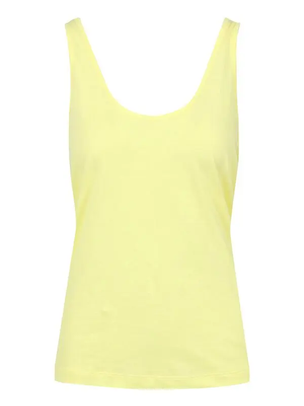 MSGM Cotton Tank Top - Yellow