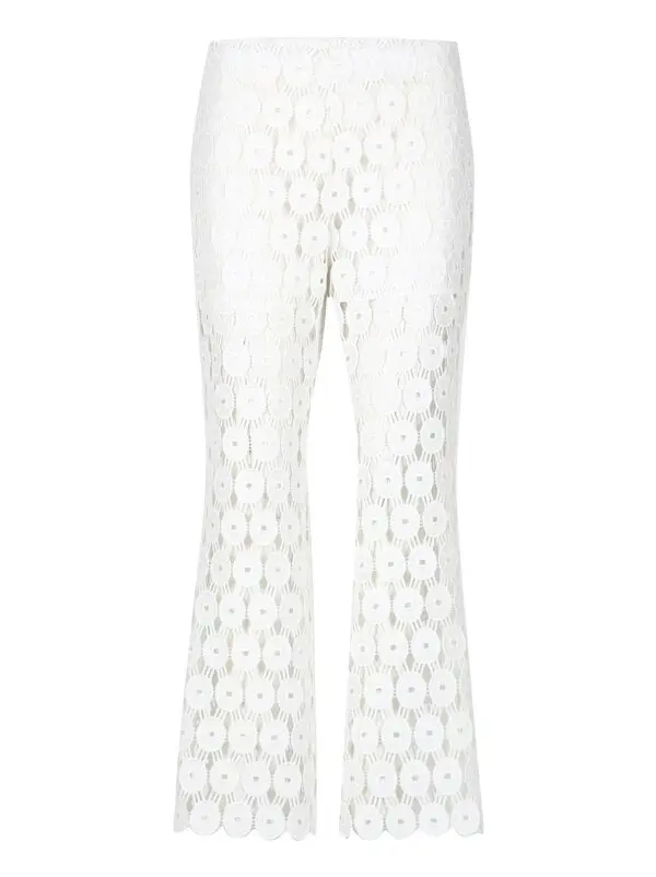 Erika Cavallini Straight Leg Trousers - White