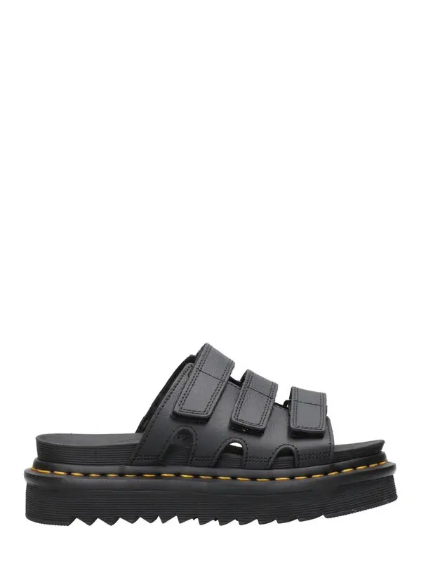 Dr. Martens Matte Leather Platform Sandals - Black