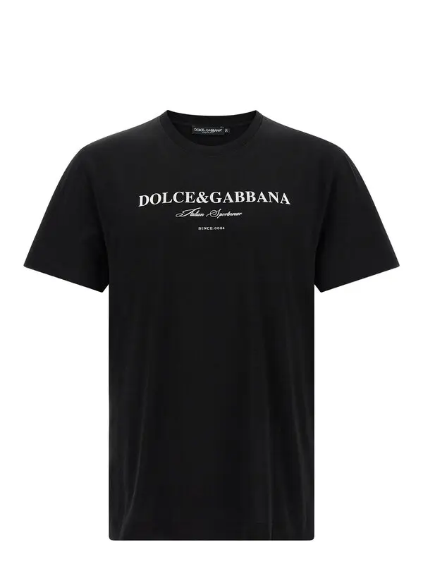 Dolce & Gabbana Printed T Shirt - Black