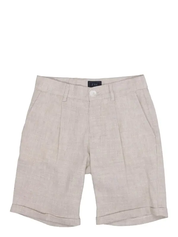 FAY Cotton Shorts - Beige