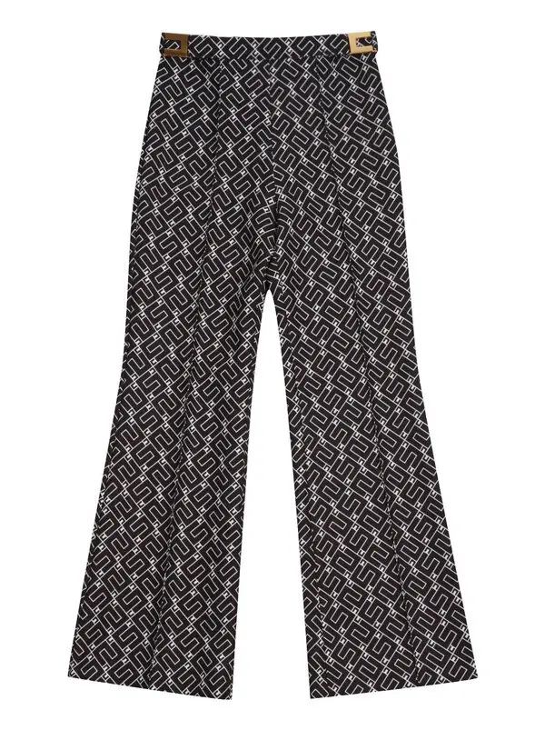 Elisabetta Franchi Regular Fit Trousers - Nero+burro