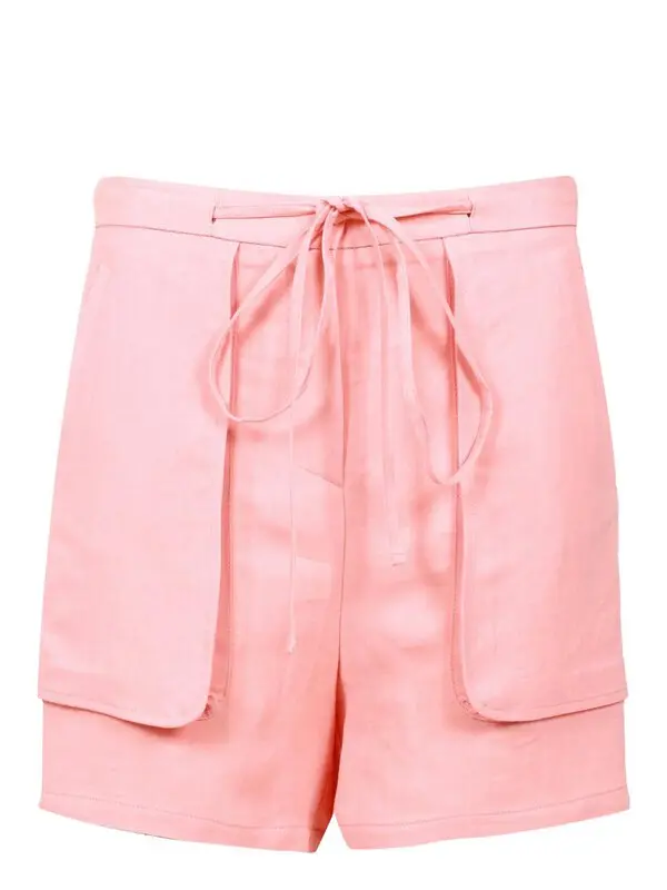 GRIFONI Cotton And Linen Shorts - Salmone