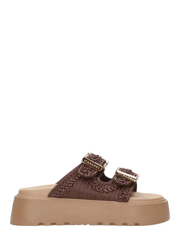 Casadei Platform Slides - Brown