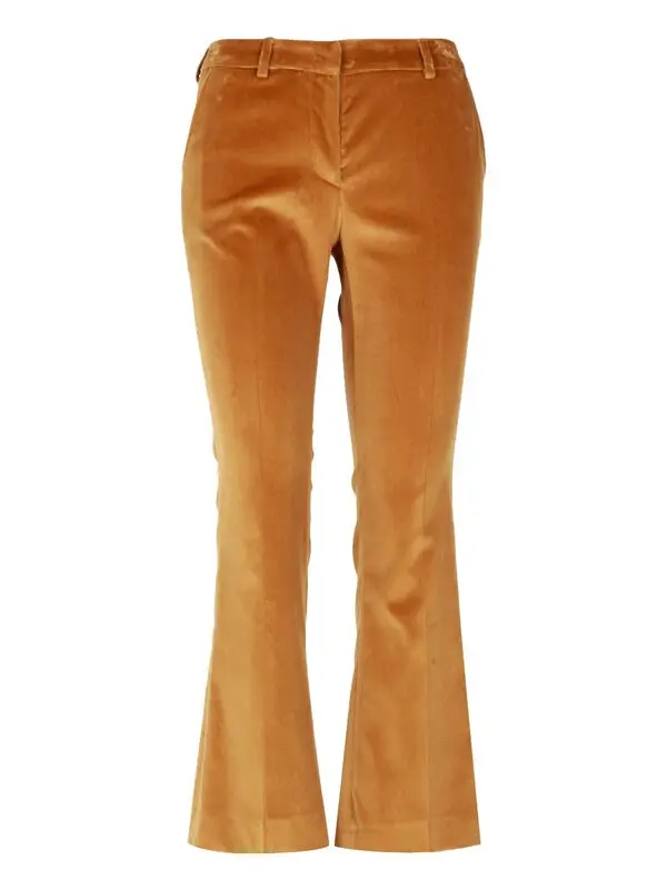 PT TORINO Flared Velvet Trousers - Deserto
