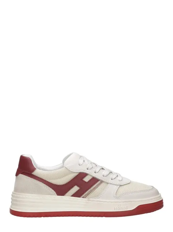 Hogan Lace-up Sneakers - Beige+rosso