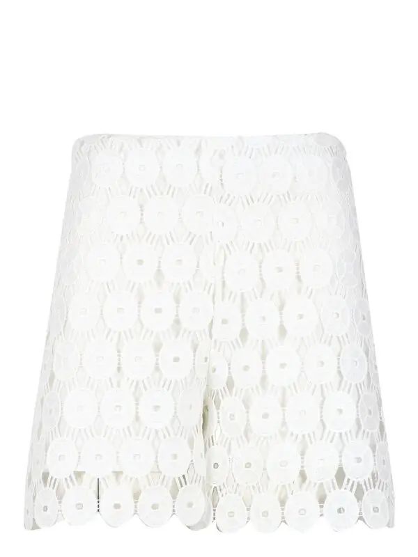 Erika Cavallini Macrame Cotton Shorts - White