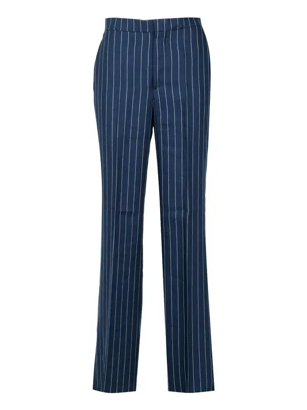 Tagliatore Straight Hem Trousers - Blue
