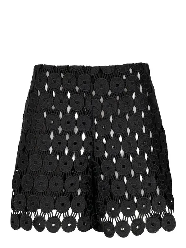 Erika Cavallini Macrame Cotton Shorts - Black