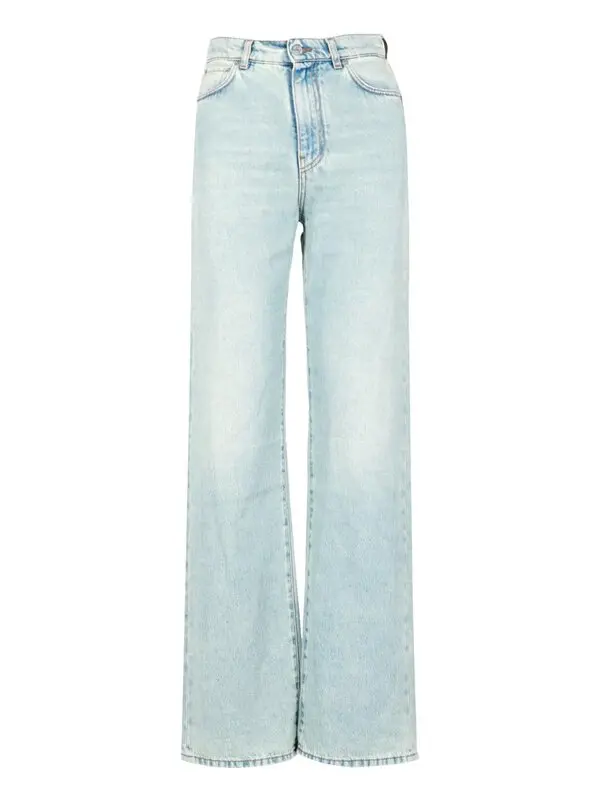 GRIFONI Wide-leg Jeans - Light Denim