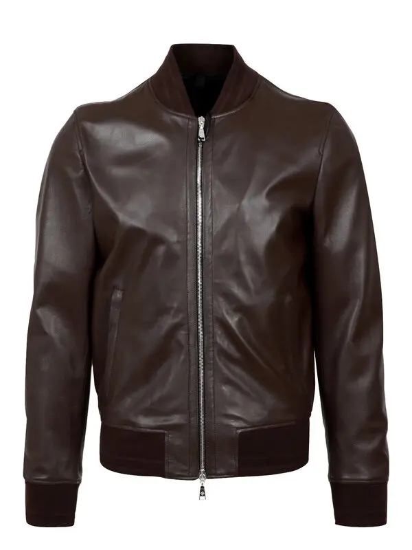 Tagliatore Leather Jacket - Brown