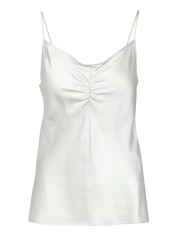 GRIFONI Satin Top With Suspenders - Stucco