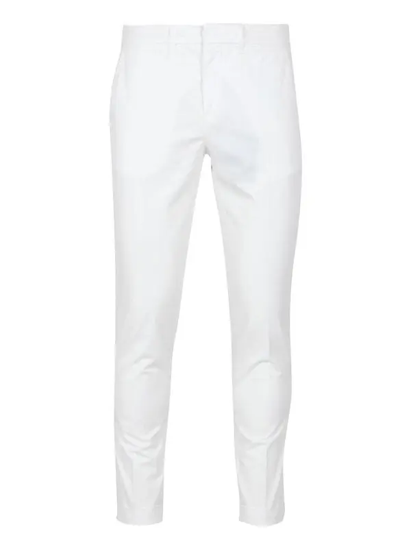 FAY Cigarette Leg Trousers - White