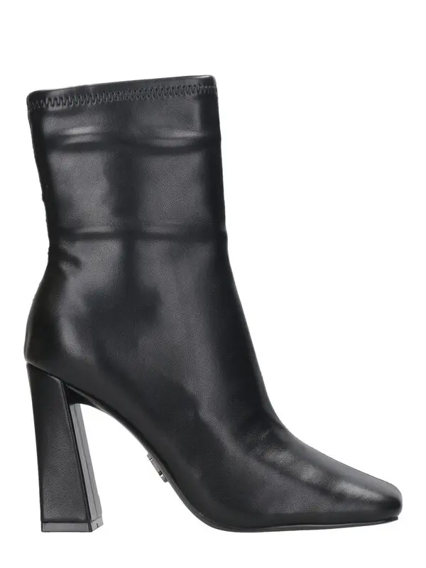 Steve Madden Square Toe High Heel Boots - Black