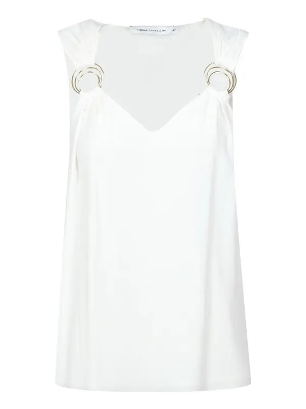 SIMONA CORSELLINI Viscose Top - White