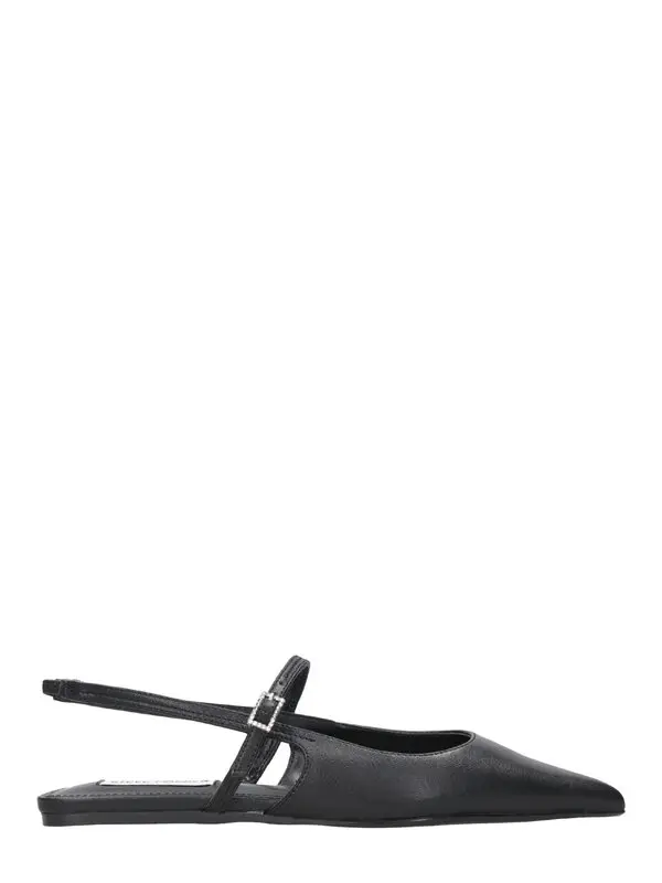 Steve Madden Pointed Toe Leather Slingbacks - Black