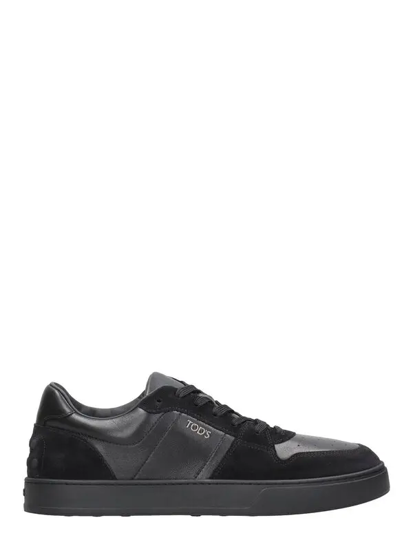TOD'S Leather And Suede Sneakers - Black
