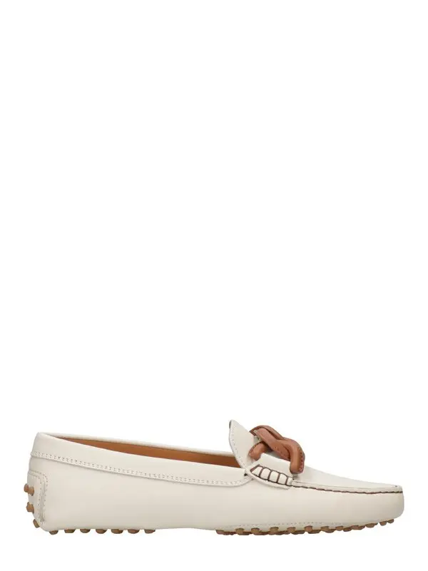 TOD'S Leather Loafers - Bianco Latte
