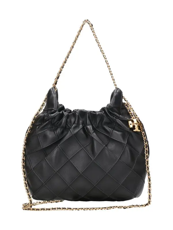 Tory Burch Trapeze Quilted Shoulder Bag - Black