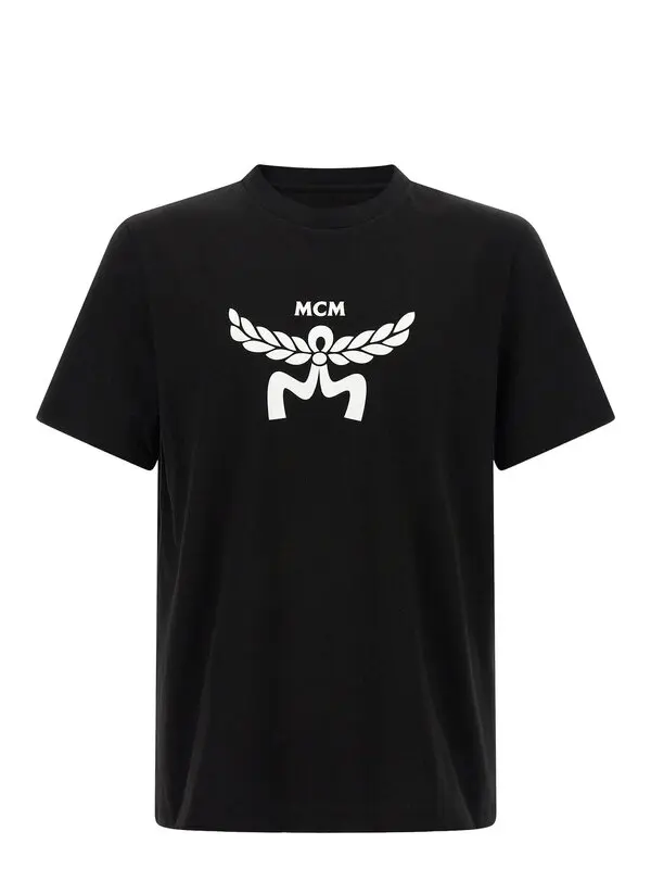 Mcm Printed T Shirt - Black