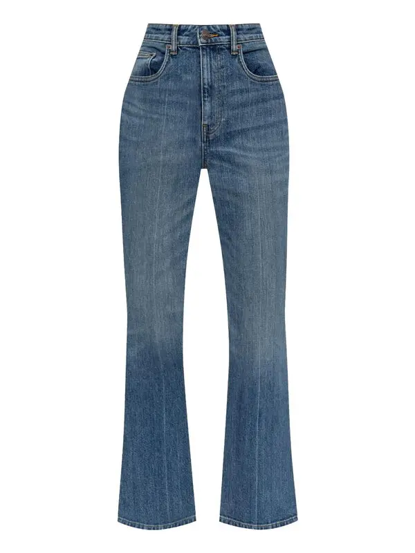 Tory Burch Cropped Denim Jeans - Blue