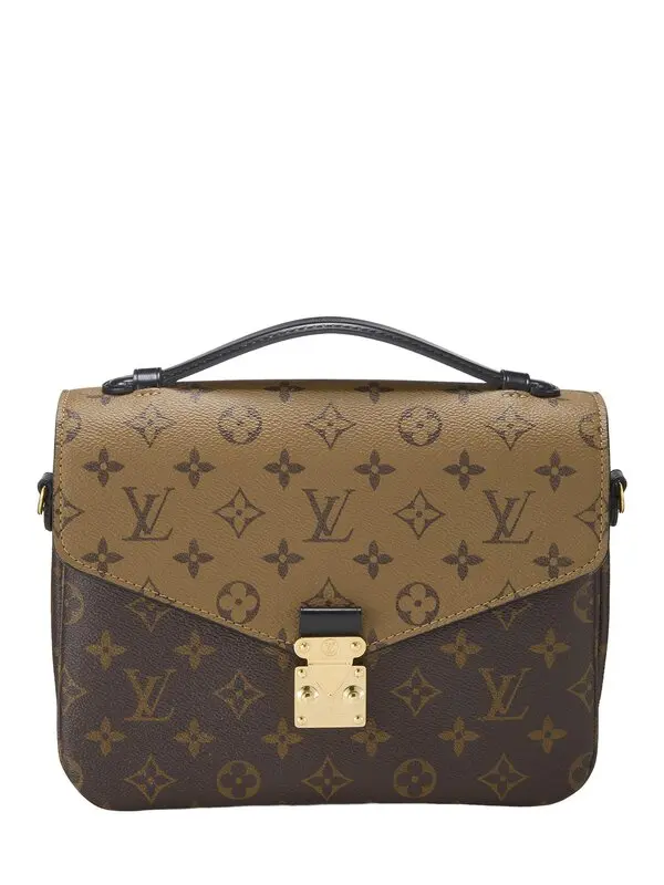 LOUIS VUITTON Monogram Reversed Canvas Pochette Metis - Brown