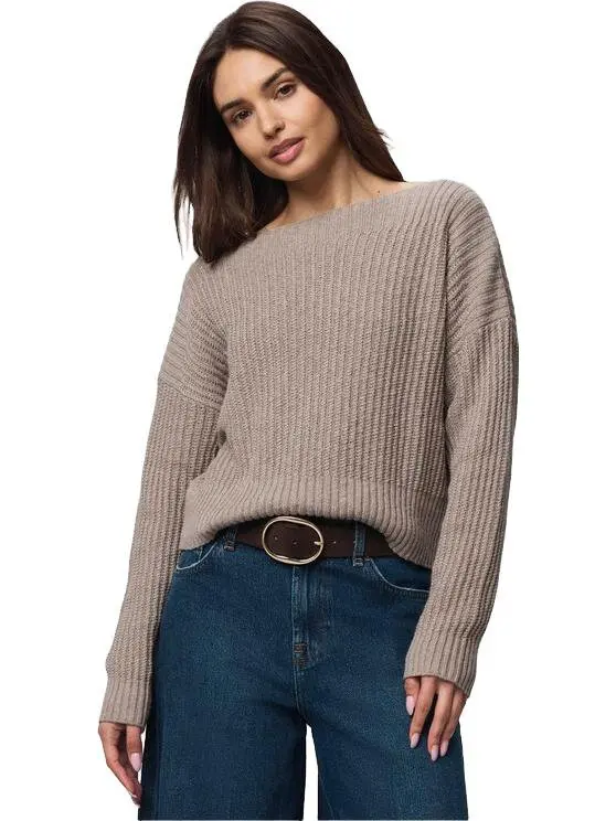 Splendid Olivia Boatneck Cotton Sweater - Natural