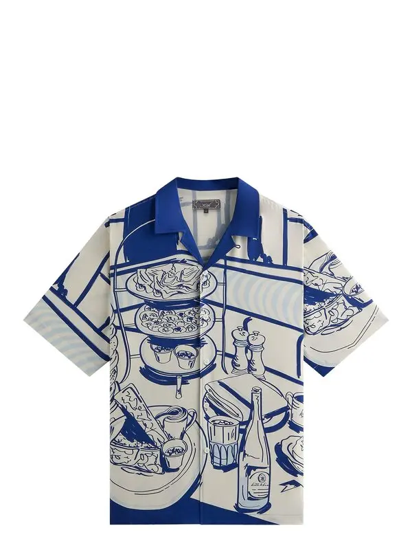 Kith Still Life Short Sleeve Thompson Camp Collar Shirt - Blue